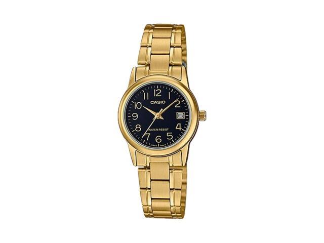 Click here for Casio Womens Black Dial Gold-Tone Stainless Steel... prices
