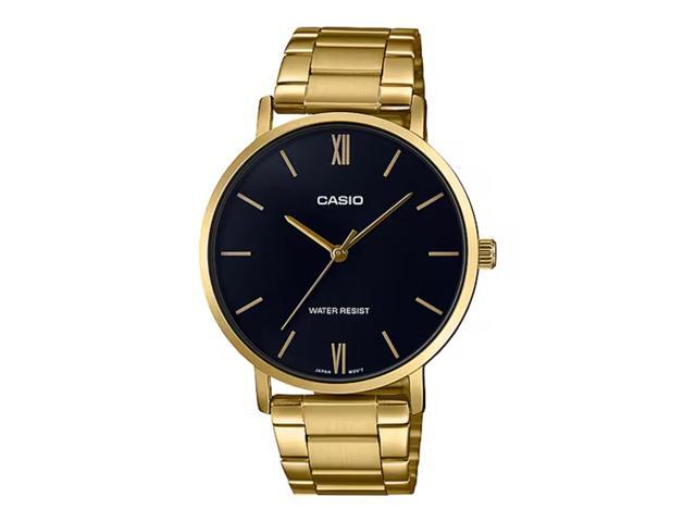 Click here for Casio Mens Gold Bracelet Analog Watch with Black D... prices