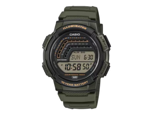 Click here for Casio Mens Digital Sport Watch Green Resin Band -... prices