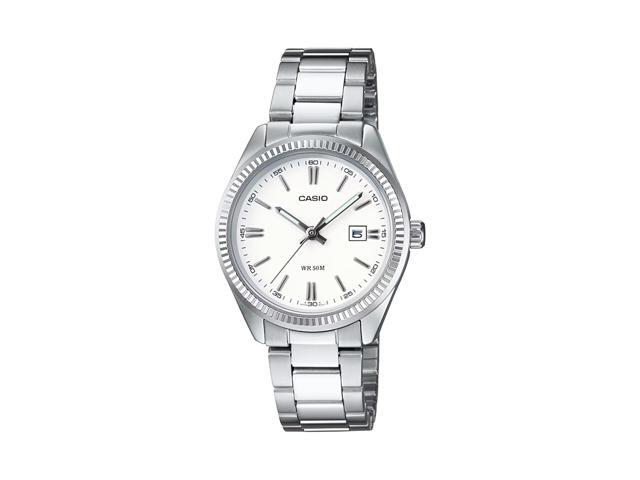Click here for Casio Womens Stainless Steel Analog Watch White Di... prices