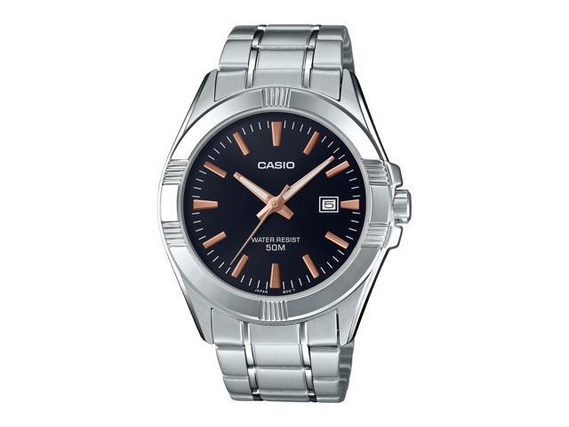 Click here for Casio Mens Stainless Steel Analog Watch Black Dial... prices