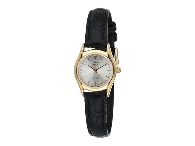 Click here for Casio Womens Black Leather Band Analog Watch White... prices