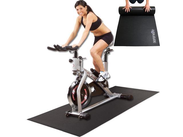 SereneLife Premium Exercise & Fitness Mat with Non-Slip Texture  30x60 Inches - Black