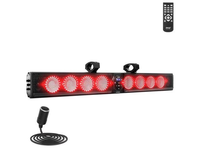 Pyle 46 Marine/Utv/Atv Waterproof Soundbar Speaker with Bluetooth & Rgb Lights - Black