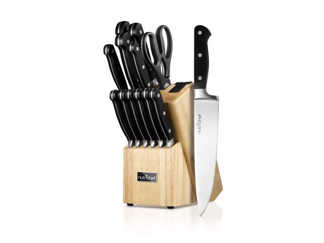Click here for NutriChef 13-Piece Kitchen Knife Set with Wooden B... prices