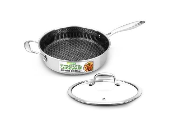 Click here for NutriChef 3.4QT Deep Frying Pan with Lid - Stainle... prices