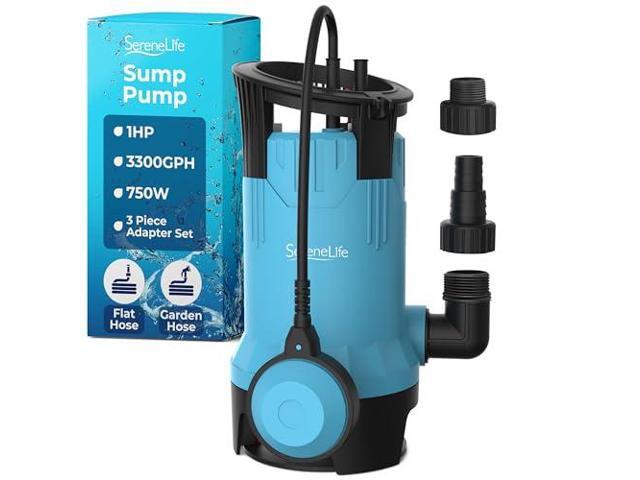 Click here for SereneLife 1HP Sump Pump Submersible  3300GPH Wate... prices