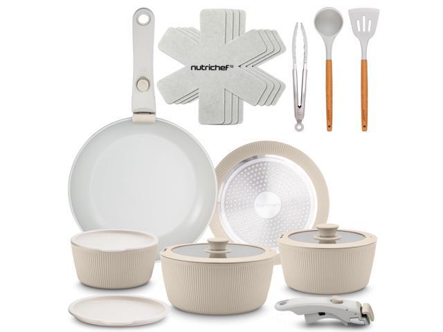 Click here for NutriChef 18-Piece Ceramic Cookware Set with Detac... prices