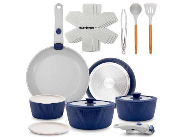 Click here for NutriChef 18-Piece Ceramic Cookware Set with Detac... prices