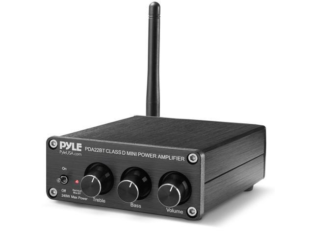 Pyle Compact Bluetooth Stereo Power Amplifier With 2 x 100 Watt Max Output - Black
