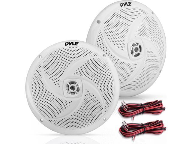 Pyle 8 Waterproof Marine Speakers  2-Way Full Range Stereo Sound  320W Max Power - White (PLMRS8W)