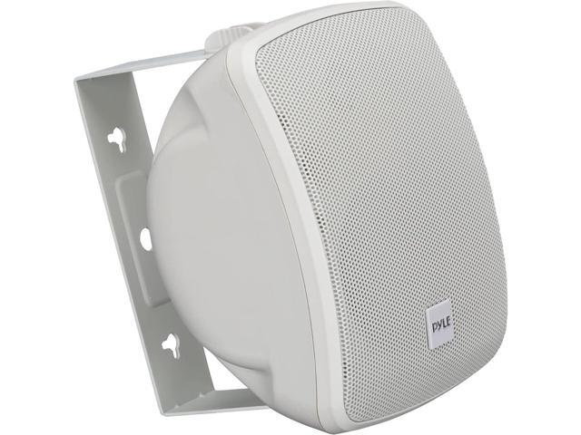 Pyle 70V On Wall/Patio Commercial Speaker - 2-Way Full Range Stereo Sound  Waterproof Enclosure with 70V Built-in Transformer (White) - White