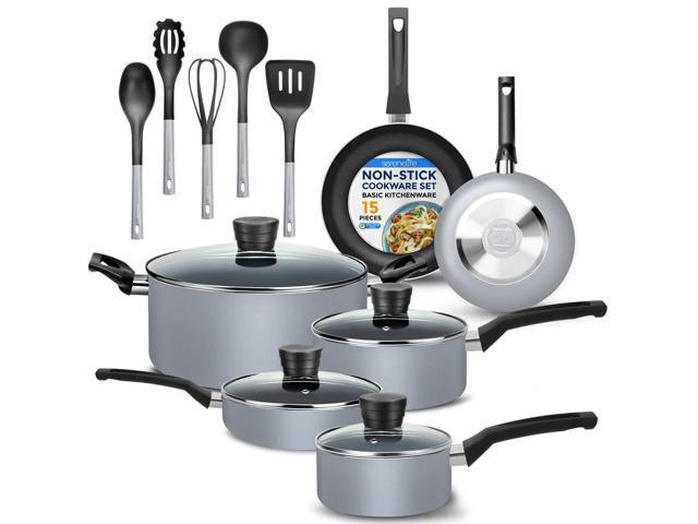 Click here for SereneLife 15-Piece Non-Stick Kitchenware Pots & P... prices