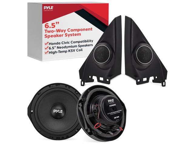 Pyle Two-Way Component Speaker Systems  6.5 for 2006-Up Honda Civic  300 Watts  4 Ohm Impedance (Pair) - Black