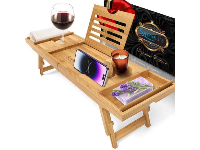 Click here for SereneLife Natural Bamboo Bathtub Caddy Set - Adju... prices