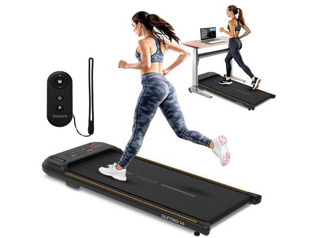 SereneLife 2.5HP Electric Portable Walking Pad with Led Display  Black - Black