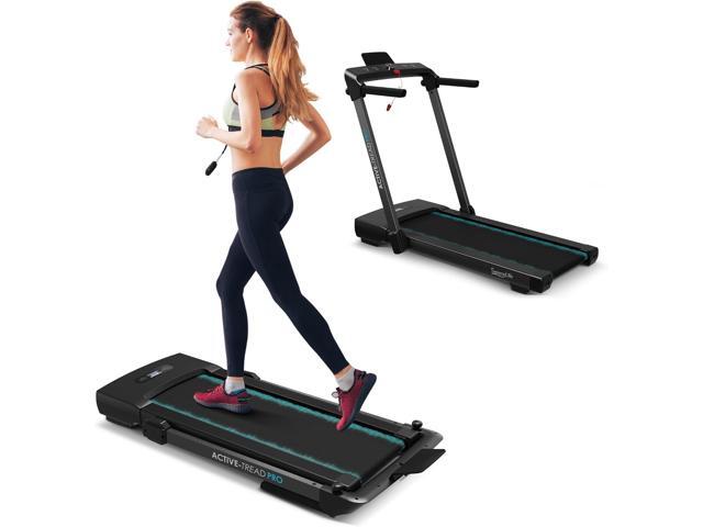 SereneLife Folding Motorized Treadmill Machine with Smart Speed Control - Black