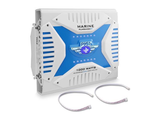 Pyle 4-Channel Marine Bluetooth Amplifier - 1000 Watt Bridgeable - White