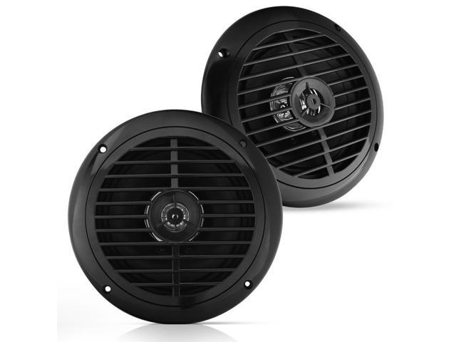 Pyle Dual 6.5 Waterproof Marine Speakers  Full Range Stereo Sound  120 Watt  Black - Black