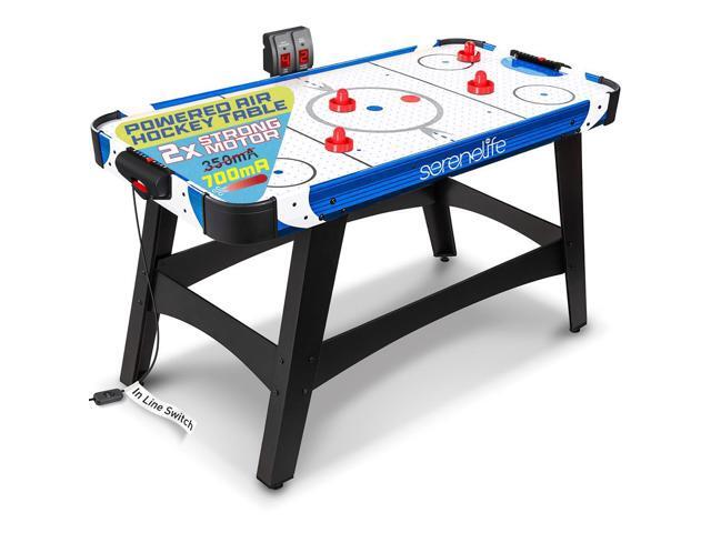 SereneLife 54 Air Hockey Table with Digital Led Scoreboard and 12V Fan Motor - Black