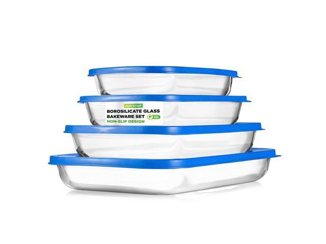 Click here for NutriChef 4-Piece Rectangular Glass Bakeware Set -... prices