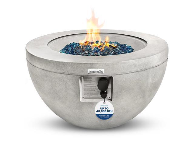 Click here for SereneLife 40 000 BTU Propane Gas Fire Pit Table -... prices