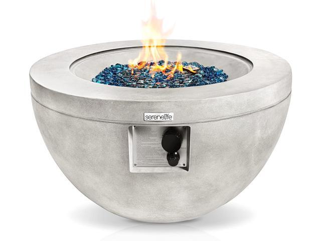 Click here for SereneLife 40 000 BTU Propane Gas Fire Pit Table -... prices