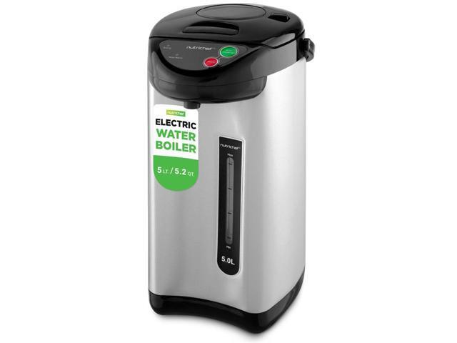 NutriChef 5L Electric Water Boiler & Warmer with Quick Heating and 3 Dispensing Options (PKWK63) - Stainless Steel