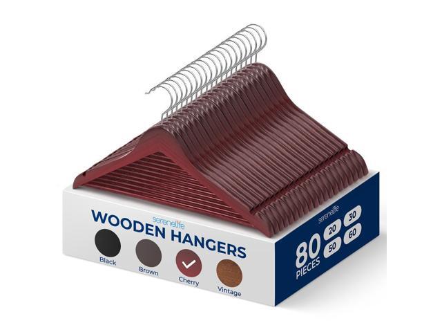 Click here for SereneLife Wooden Hangers  Non-Slip Heavy Duty Sui... prices