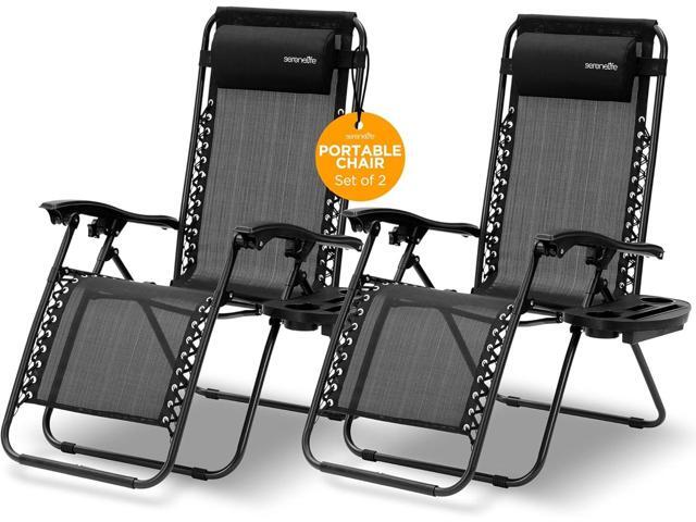 Click here for SereneLife Outdoor Adjustable Zero Gravity Lounge... prices