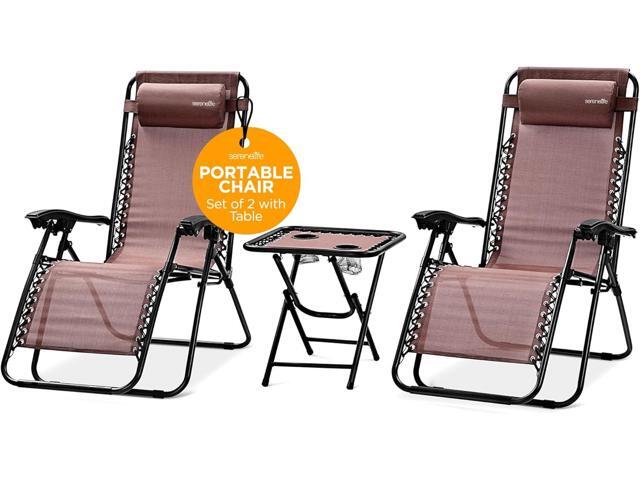 Click here for SereneLife Outdoor Adjustable Zero Gravity Lounge... prices