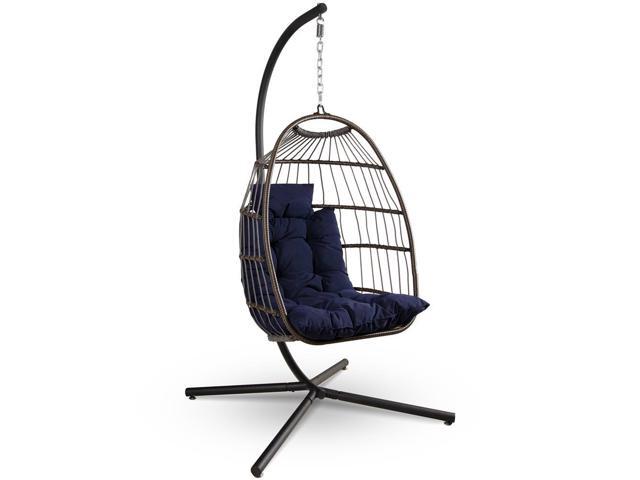 Click here for SereneLife Foldable Egg Swing Chair with Stand - D... prices