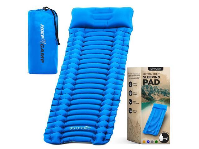 SereneLife Ultralight Sleeping Pad with Carrying Bag  Compact & Lightweight  Blue - Blue