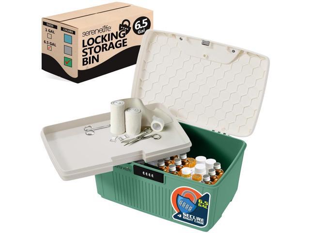 Click here for SereneLife 8.5 Gal Heavy-Duty Locking Storage Bin... prices
