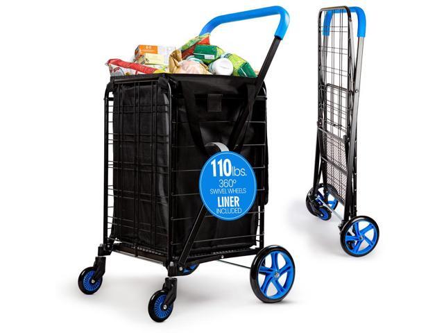 Click here for SereneLife Foldable Shopping Cart with Cart Liner... prices