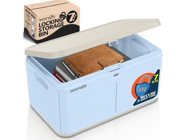Click here for SereneLife 8-Gallon Locking Storage Bin with Combi... prices