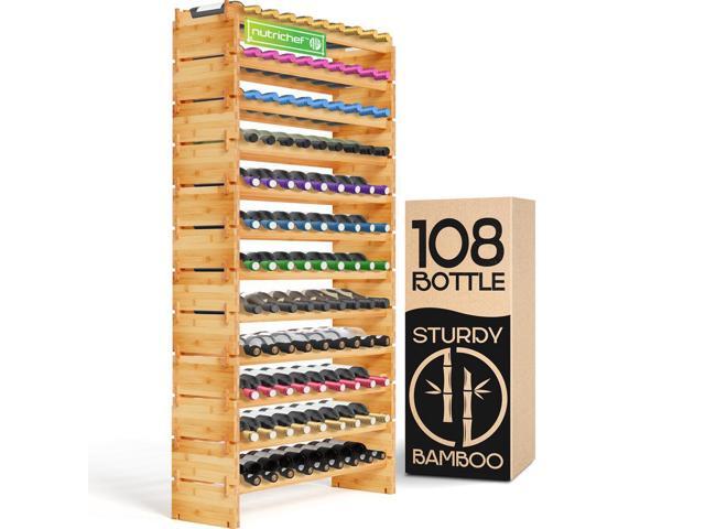 Click here for NutriChef 108-Bottle 12-Tier Bamboo Wine Rack Orga... prices