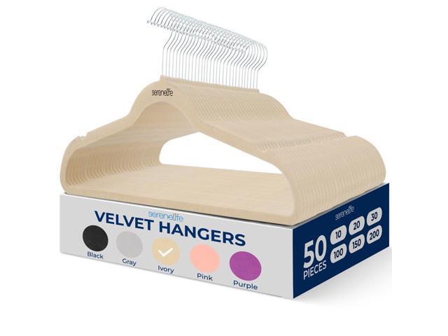 Click here for SereneLife 50-Piece Non-Slip Velvet Hangers with 3... prices