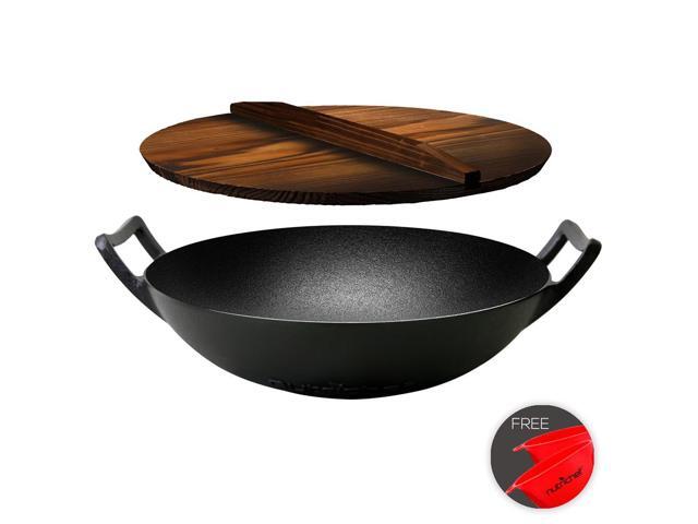 Click here for NutriChef Cast Iron Wok - 5.8+ Quart Pre-Seasoned... prices