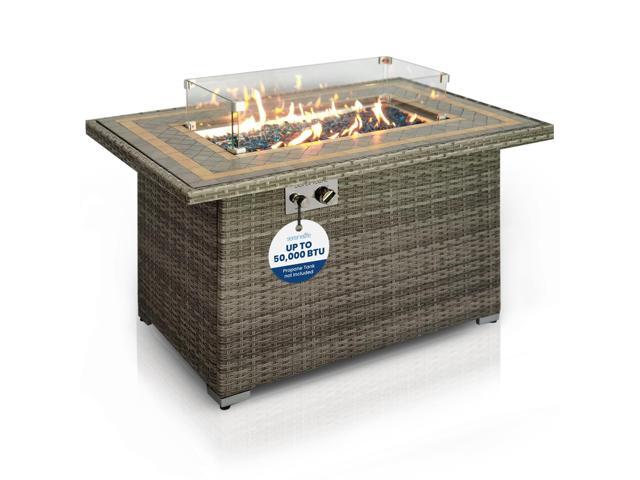 Click here for SereneLife Outdoor Propane Fire Pit Table- 50 000... prices