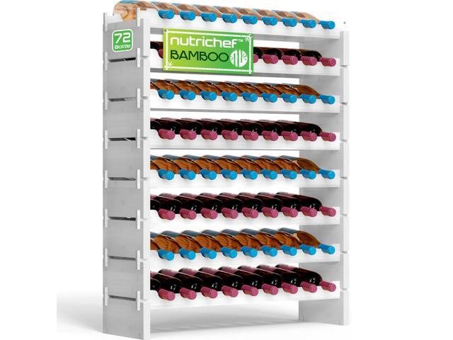 Click here for NutriChef Bamboo Stackable Wine Rack  8-Tier 72 Bo... prices