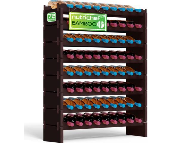 Click here for NutriChef Bamboo Stackable Wine Rack  8-Tier 72 Bo... prices