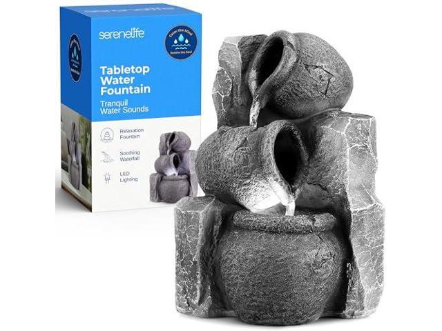 Click here for SereneLife Tabletop Water Fountain  Home Decor Soo... prices