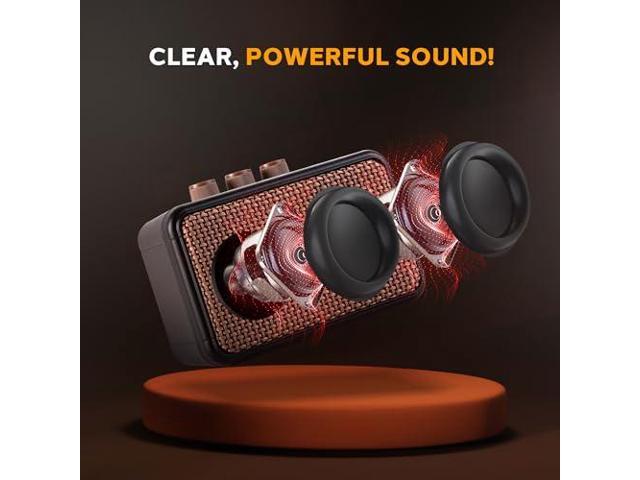 Pyle 5W Portable Mini Electric Guitar Amplifier for Desktop Practice (Black) - B lack