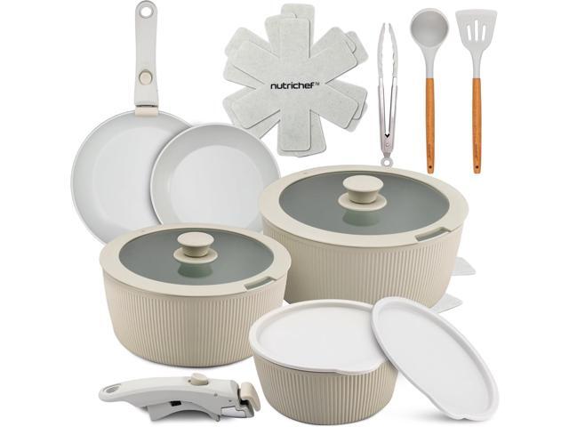 Click here for 18-Piece Stylish Kitchen Cookware Set - Ceramic No... prices
