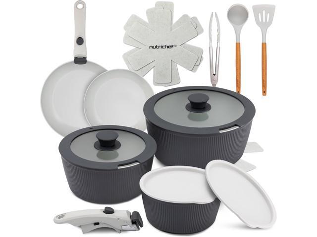 Click here for 18-Piece Stylish Kitchen Cookware Set - Ceramic No... prices