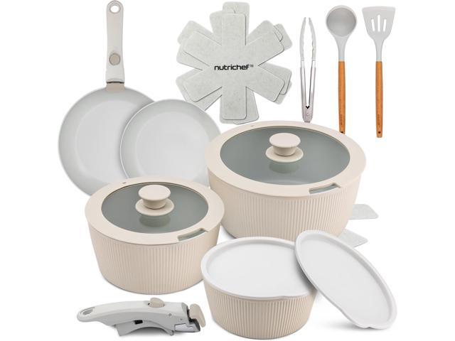Click here for 18-Piece Stylish Kitchen Cookware Set - Ceramic No... prices