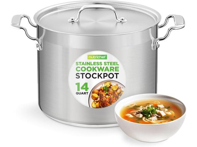 Click here for NutriChef 14 Quart Stock Pot with Lid - Heavy Duty... prices
