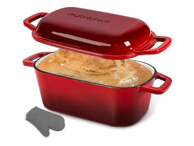 Click here for NutriChef 10 Enameled Cast Iron Bread Pan with Lid... prices