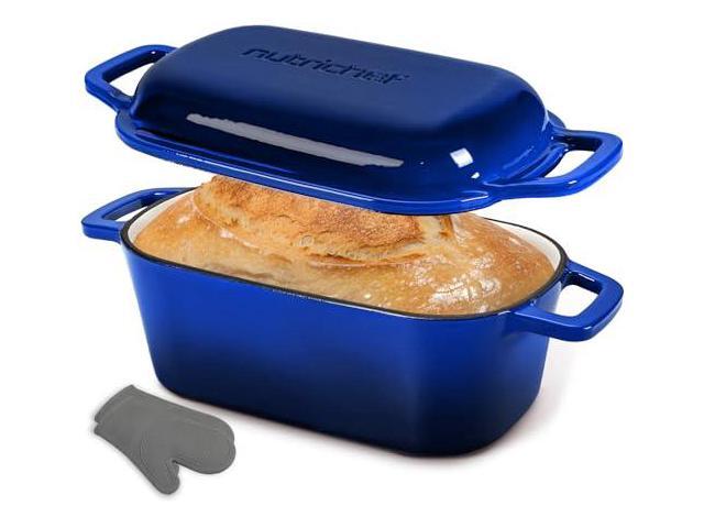 Click here for NutriChef 10 Enameled Cast Iron Bread Pan with Lid... prices